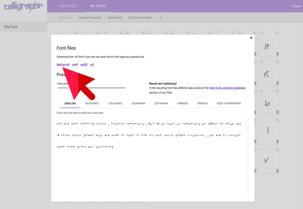 Calligraphr - How to create your first font.