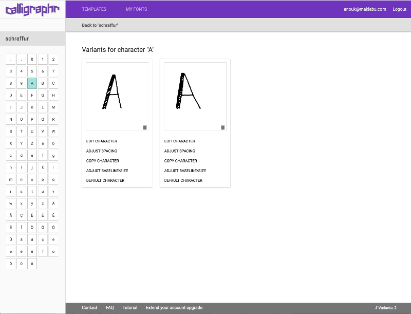Calligraphr - Draw your own fonts.